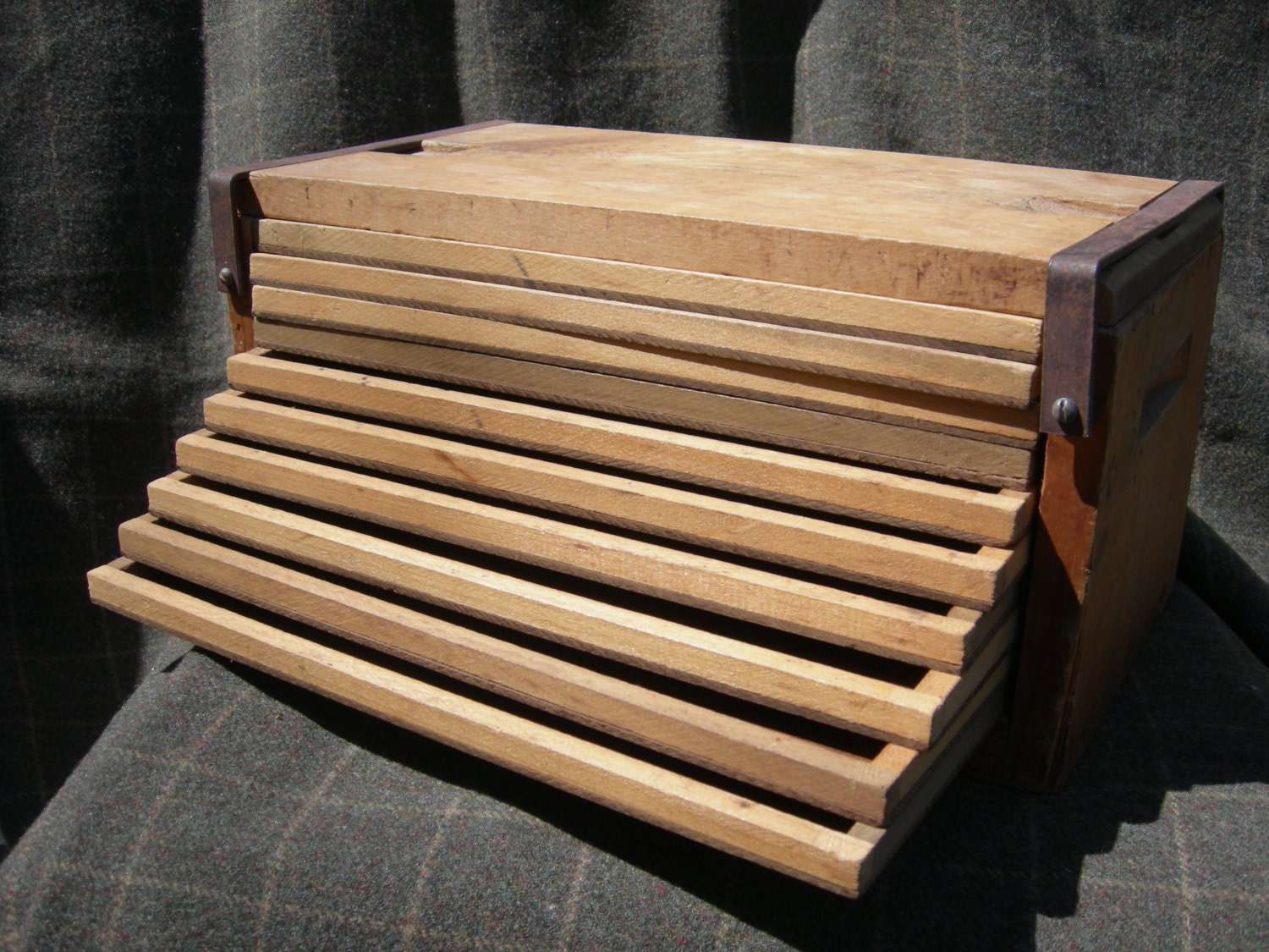Vintage Wooden Cigar Drying Box – 10 Drawers – Haute Juice