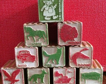 Vintage baby blocks | Etsy