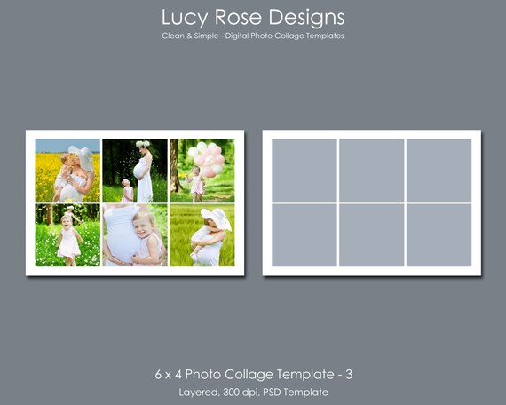 6 X 4 Photo Collage Template 3