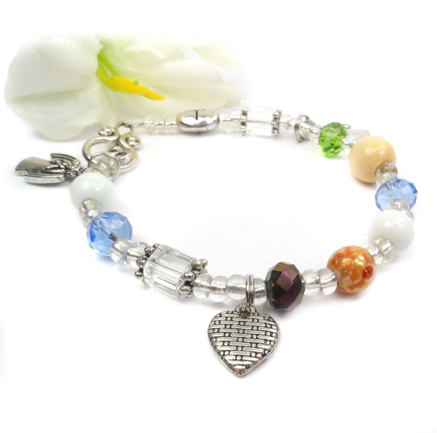 Christmas Bracelet Nativity Christian Religious by ABeadedStory