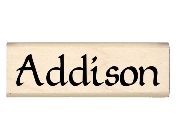 Addison Name Rubber Stamp for Kids