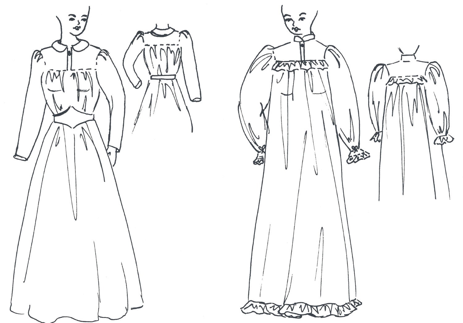 WN326 Western/Victorian Era Prairie Dress or by patternsoftime