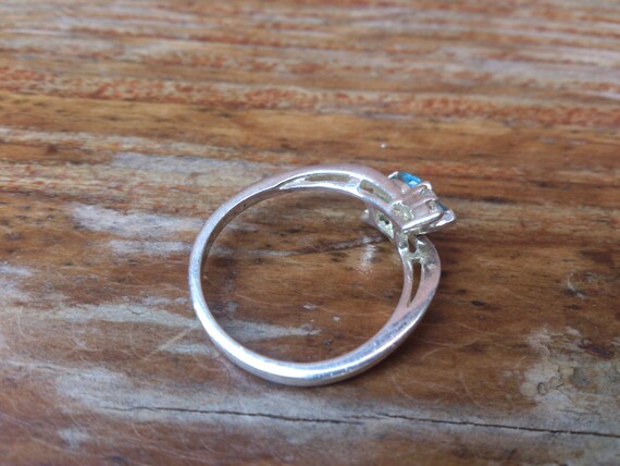 vintage sterling silver blue stone ring by wilsonscollectables
