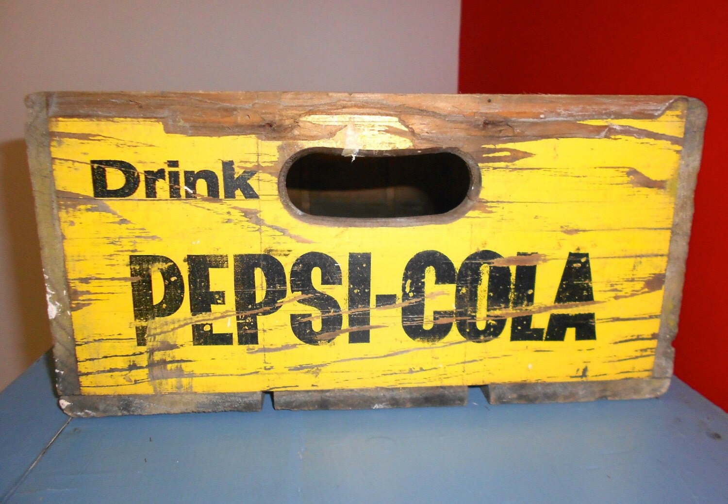 Vintage Pepsi Cola Wooden Box Drinks Crate Storage Collector Decor ...