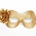 Gold Masquerade Mask With Dragon Scales Metallic Gold