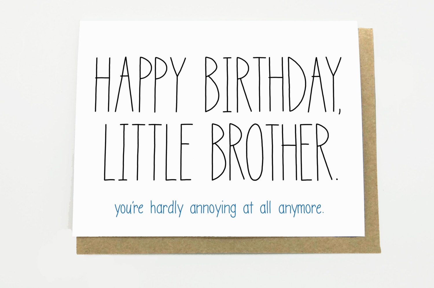 Funny Birthday Card Little Brother You re By CheekyKumquat
