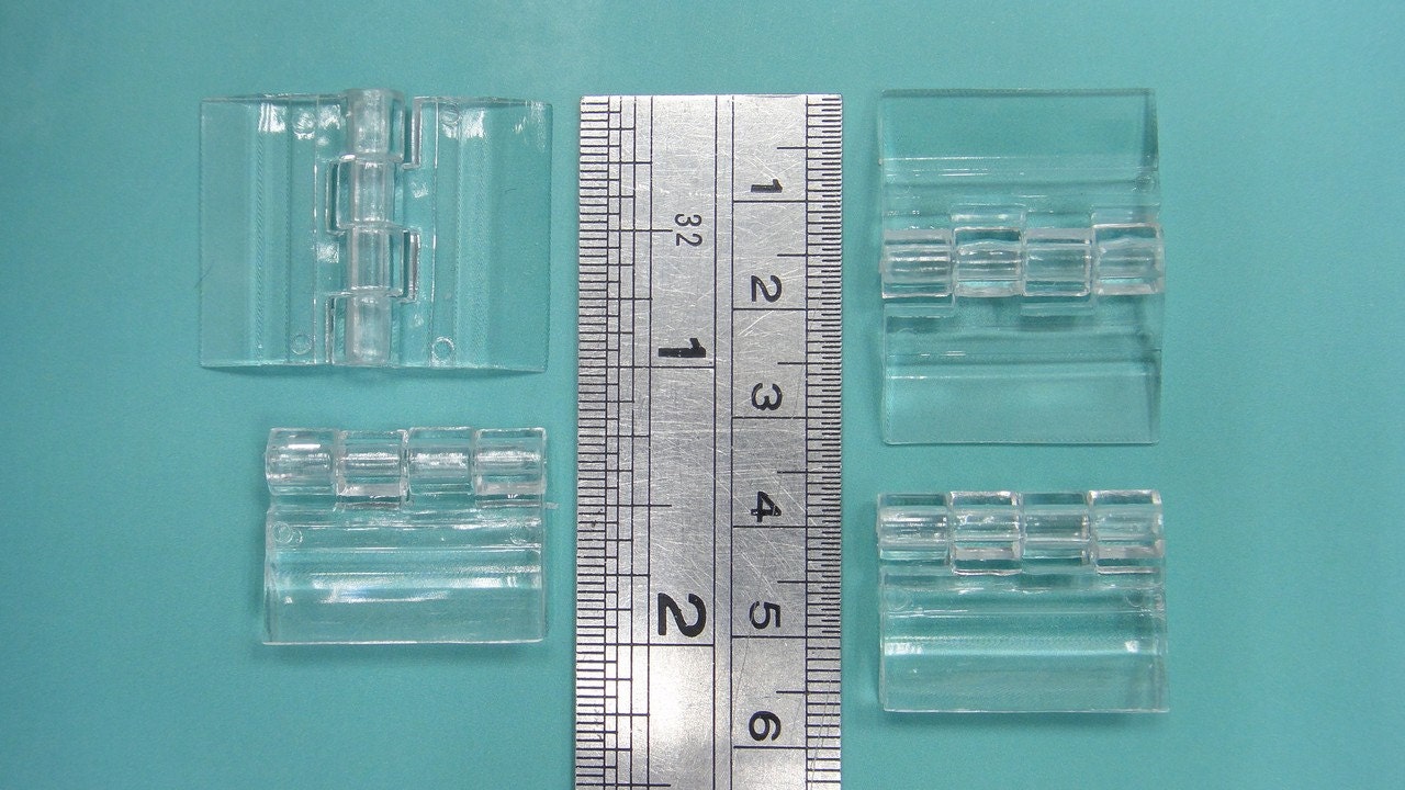 4pcs Small Acrylic Plastic Hinge 1 x 1.3 / 25 x