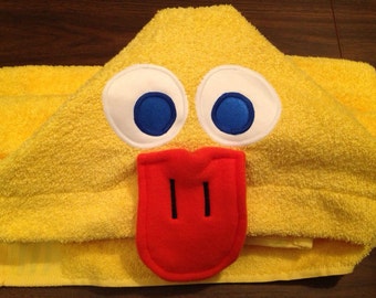PERSONALIZED Duck Hooded Towel
