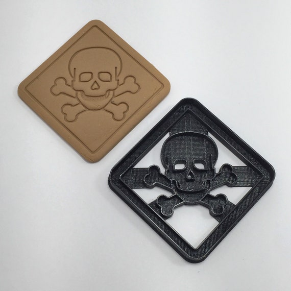 OSHA Skull And Crossbones Pictogram Cookie Cutter OSHA Skull And Crossbones Pictogram Cookie Cutter