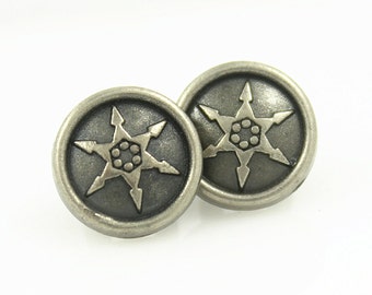 Metal Buttons Fancy Openwork Conical Metal Shank by Buttonova