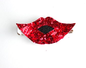 Popular items for red glitter lips on Etsy