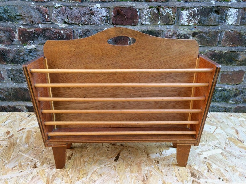 1960s Simple Handmade Plywood Double Sided Magazine Rack – Haute Juice