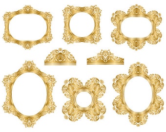 Items similar to Digital Flourish Frame Clipart Vintage Clip Art ...