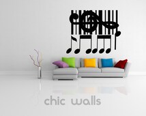 Popular items for music notes decal on Etsy