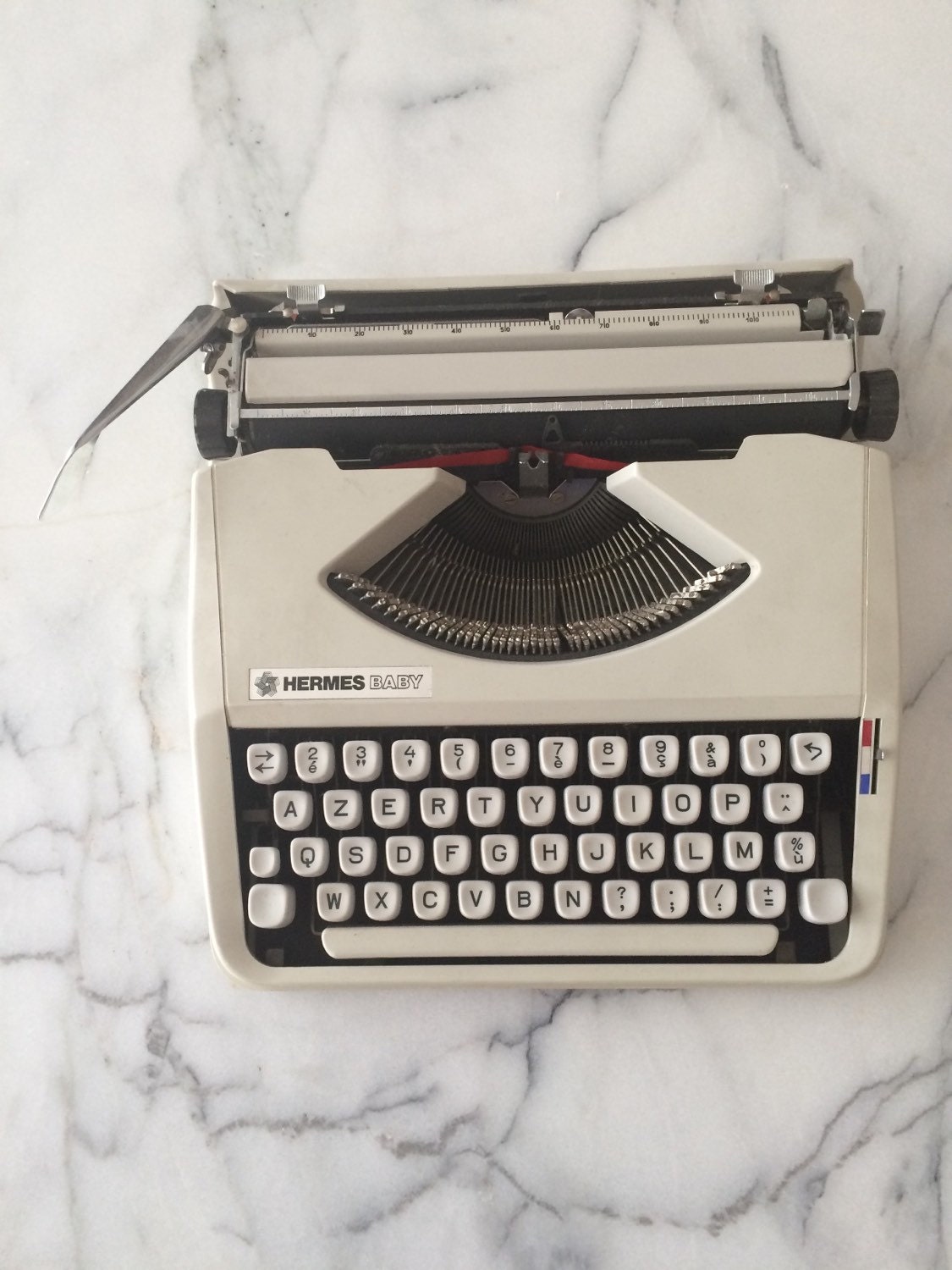 VINTAGE Hermes Baby Typewriter French Language Keyboard 1950s ...