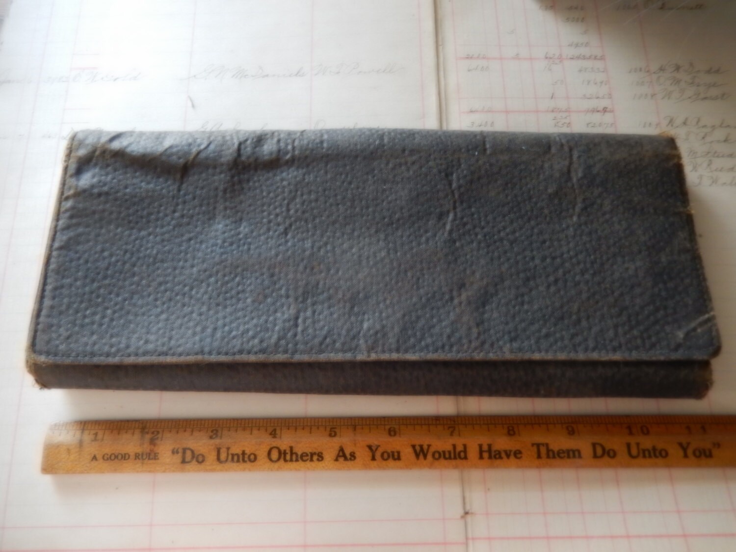 Antique Vintage File Folder Bills Receipts Addresses Alphabetical Order ...