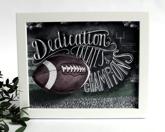 Football Decor Football Art Chalk Art Chalkboard Art