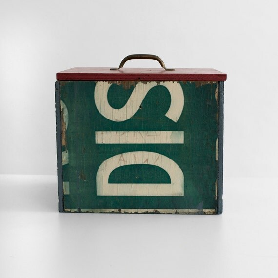 hand made box vintage box hand drawn box wooden by homeandhomme