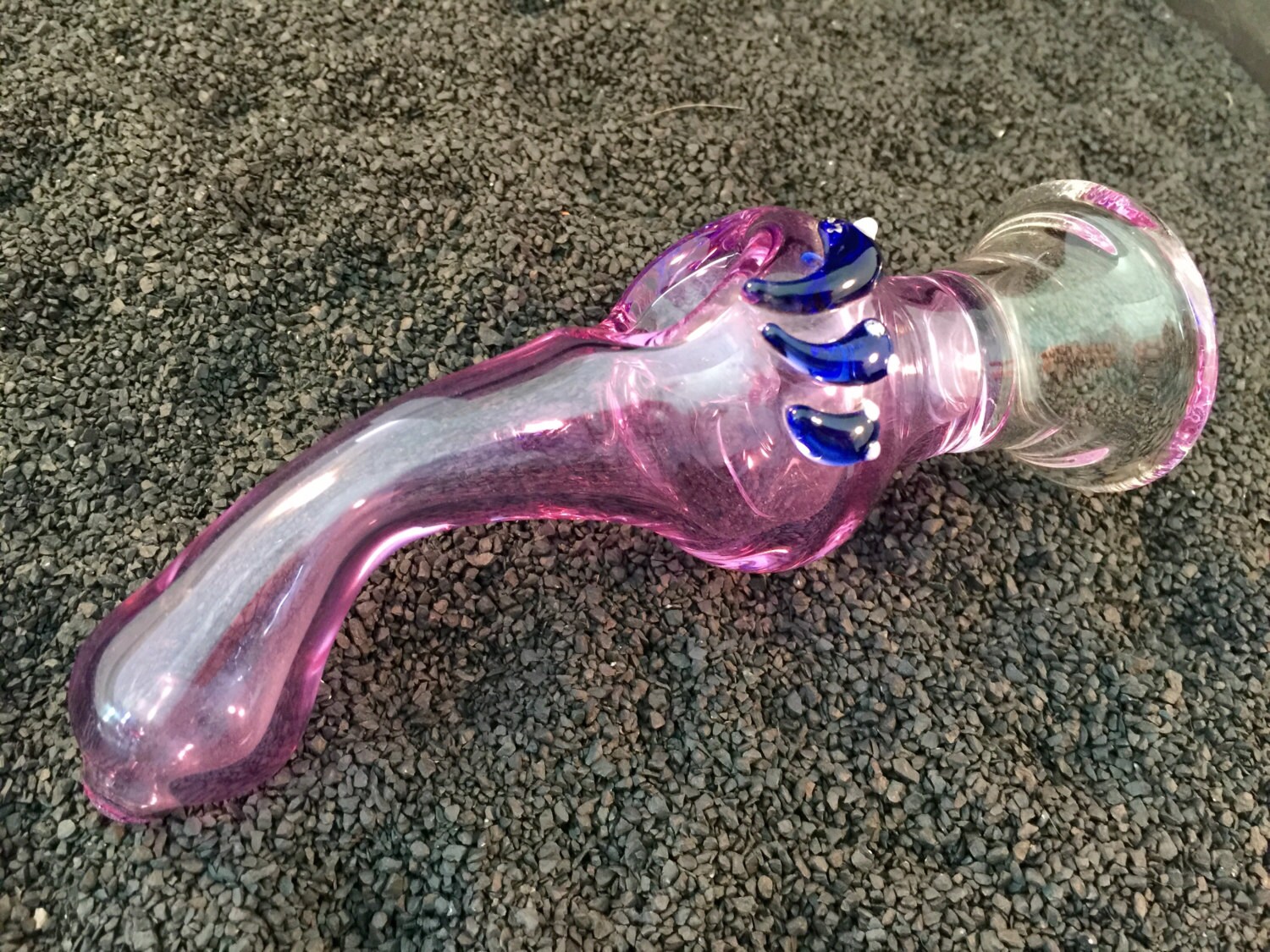 Glass Bowl Pipe Unique Hand Blown Art by SmokingGoodDeals on Etsy
