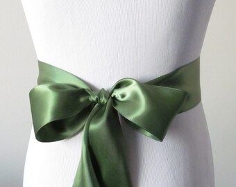 Green wedding sash | Etsy