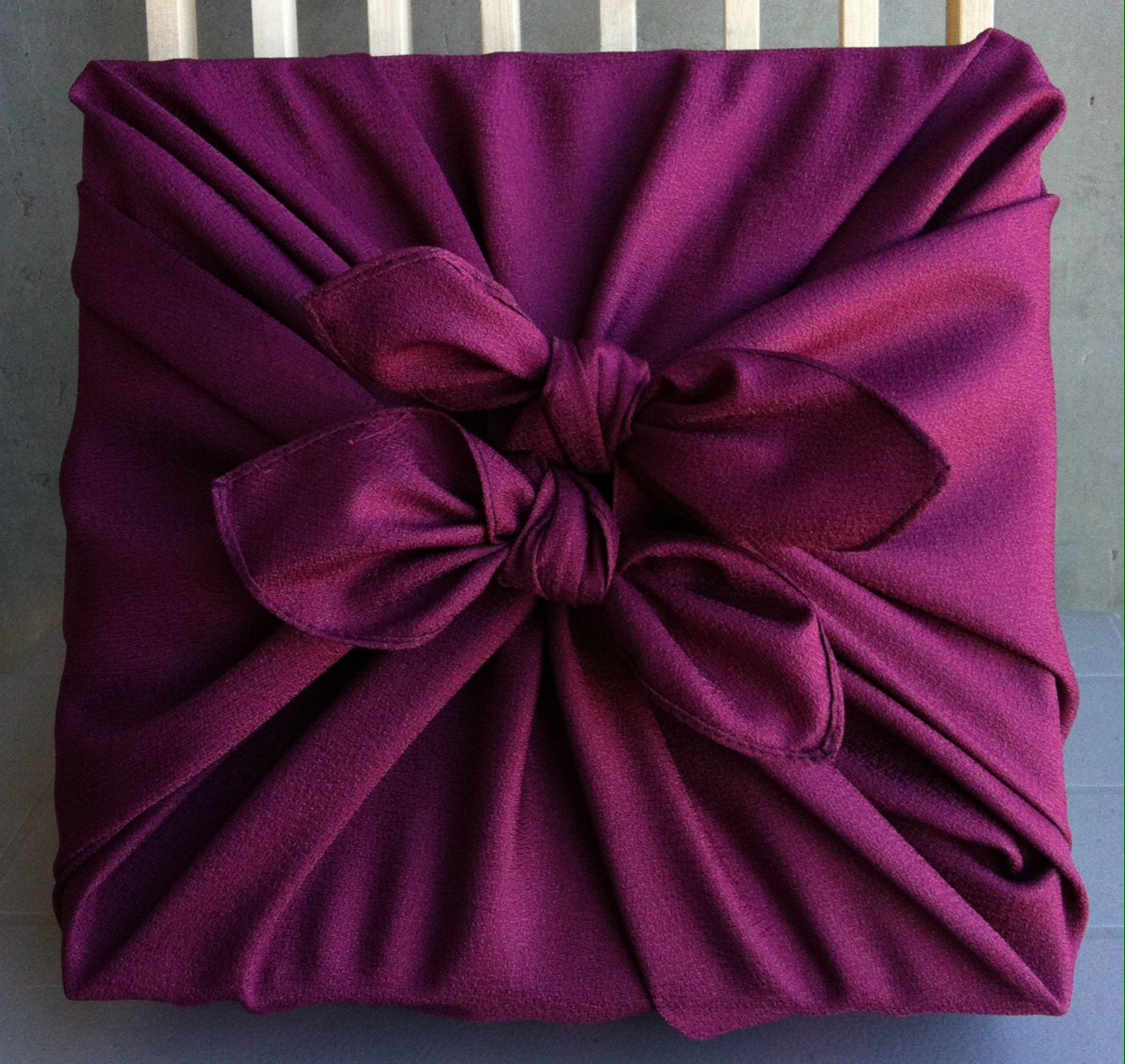 Fabric Gift Wrap, 70 x 70 cm 100% synthetic silk – subtle purplish red ...