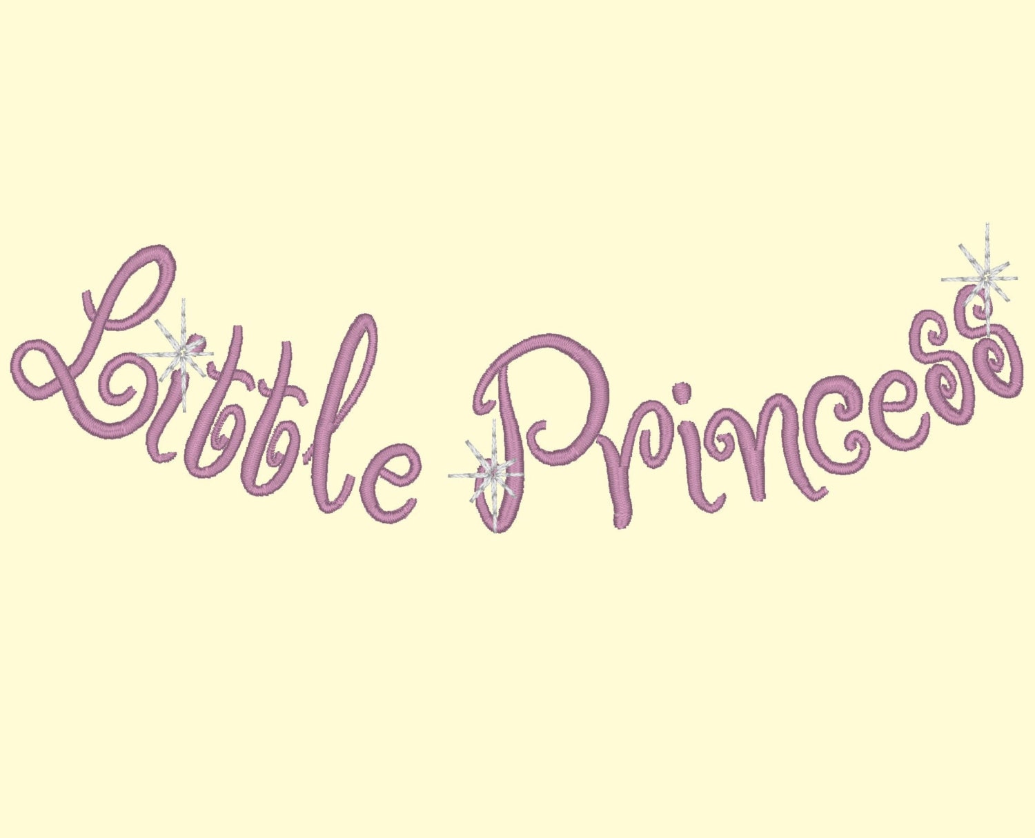 Little Princess Font machine embroidery designs caps
