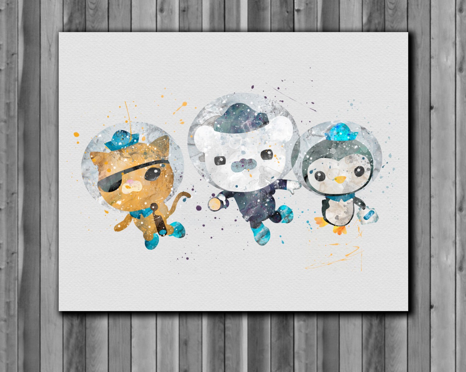 Octonauts Poster Watercolor Art Print By Digitalaquamarine