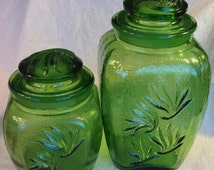 Popular items for vintage green glass on Etsy