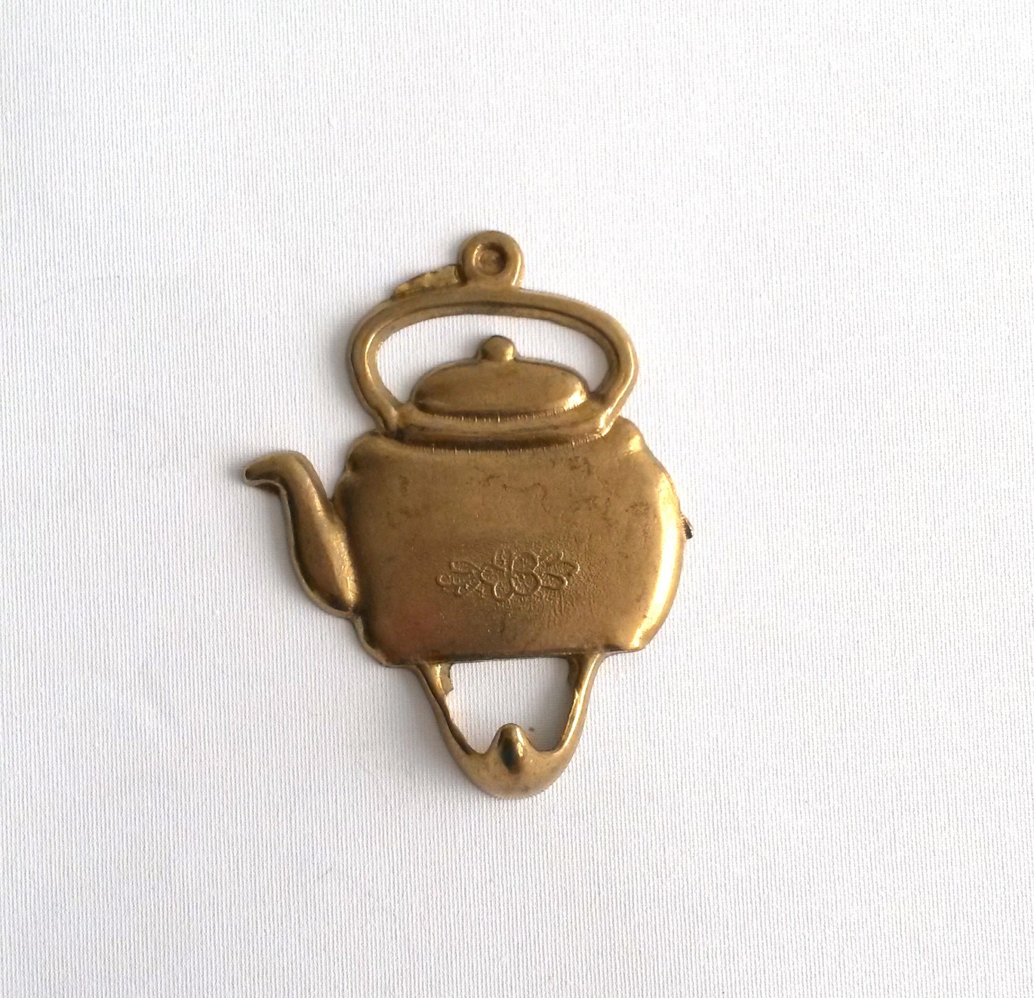 1 Brass Kitchen hook / Wall hook / Towel hook / Tea pot / Made in Italy ...