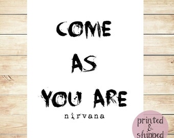 Popular items for nirvana lyrics on Etsy