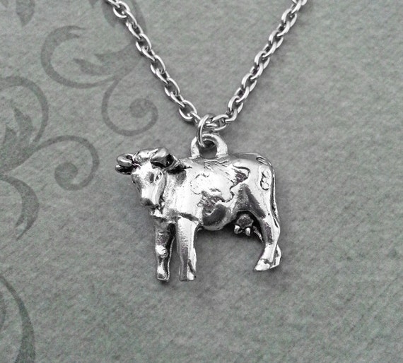 Cow Necklace SMALL Beef Necklace Cowgirl Necklace Southern