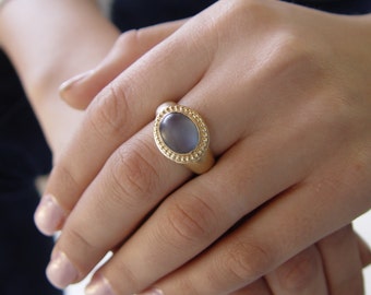 Large gemstone ring | Etsy