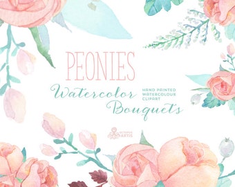 Digital Clipart Watercolor Flower Clipart Purple Rose Clip