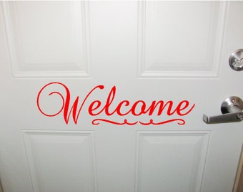 Welcome vinyl decal | Etsy
