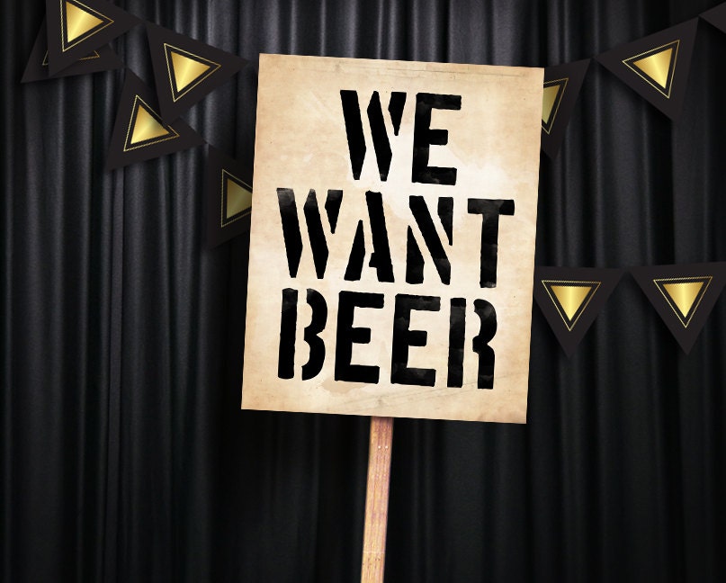 Prohibition era party sign. Great Gatsby party decoration.