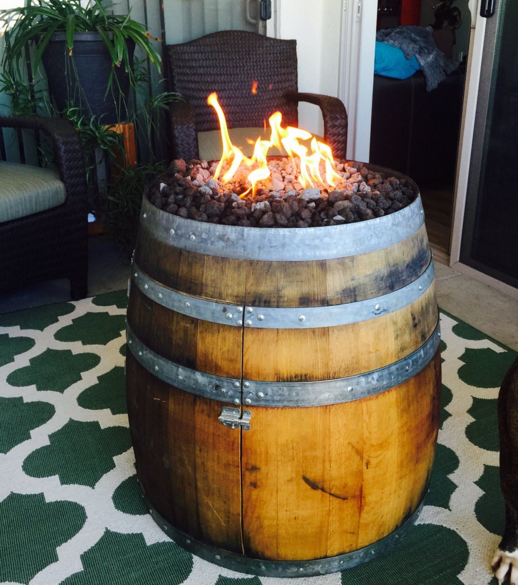Reclaimed Wine Barrel Fire Pit