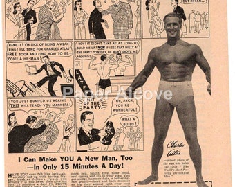 Popular items for charles atlas on Etsy