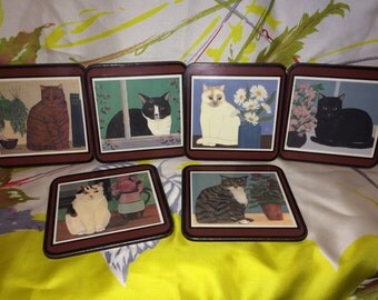 Popular items for cat coasters on Etsy