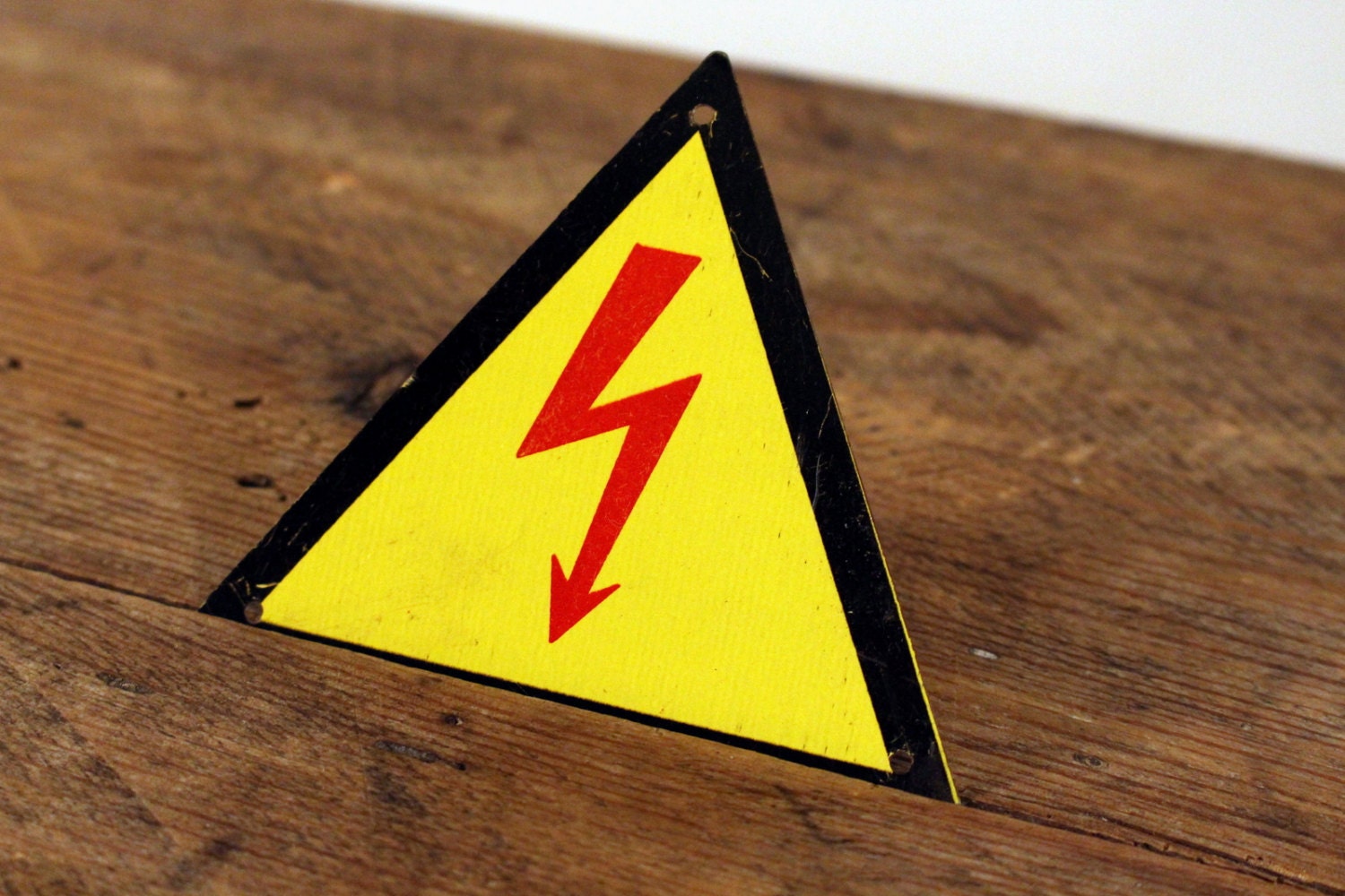 Vintage Tin Warning Sign Life Threatening Near by LittleRetronome