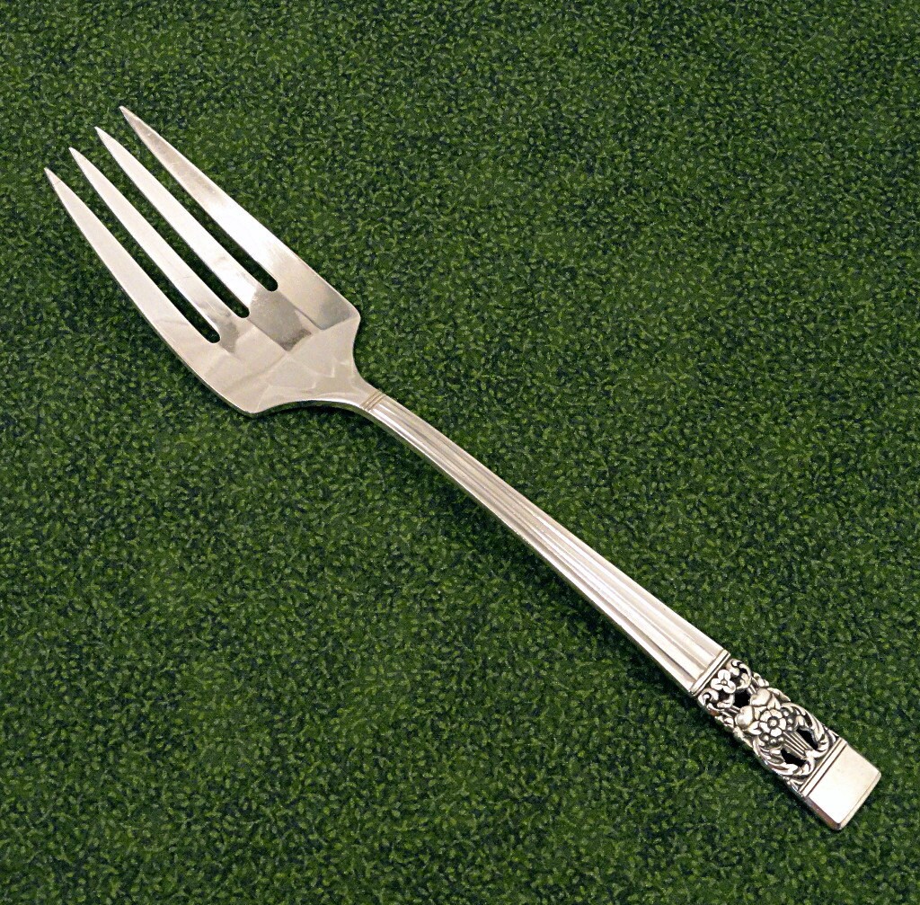 Art Deco Large Meat Serving Fork Oneida Community CORONATION Vintage ...
