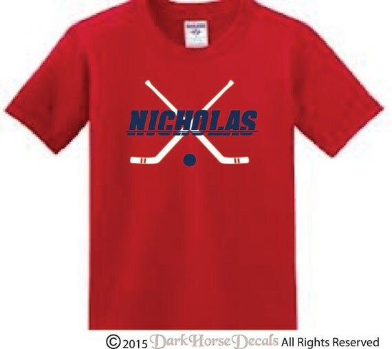 Personalized Hockey T-shirt youth boy shirt with name