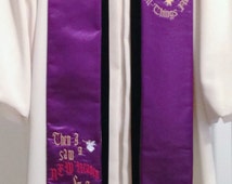 Popular items for purple clergy stole on Etsy