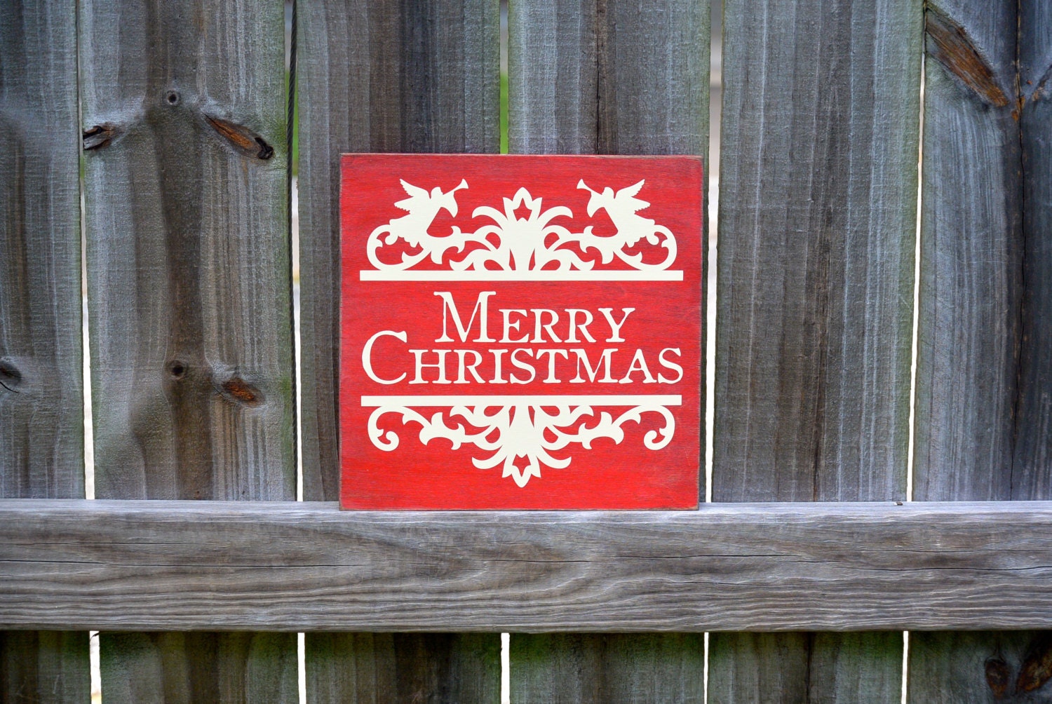 Christmas Decor Merry Christmas Sign Rustic by WhiteAspenStudio
