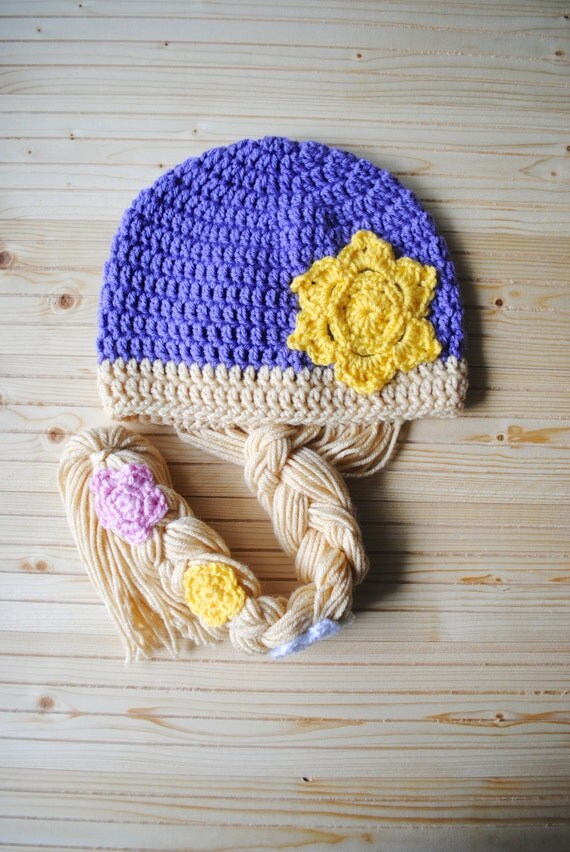 Crochet Princess Hat Knit Princess Hat Rapunzel Halloween