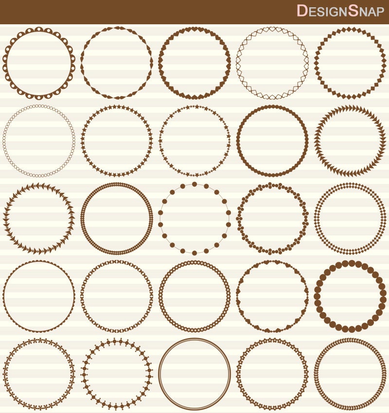 25 Brown Circle Frames Circle Frame Clip Art Round Frame