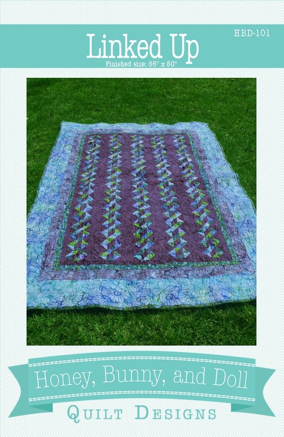 Linked Up PDF Quilt Pattern by HoneyBunnyandDoll on Etsy