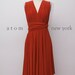Rust Burnt Orange SHORT Infinity Dress Convertible Formal