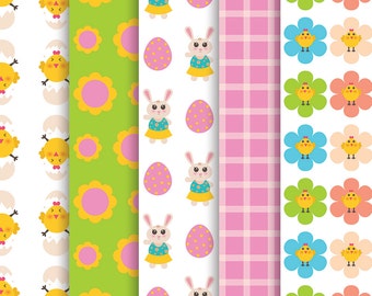 Popular items for easter digital paper on Etsy