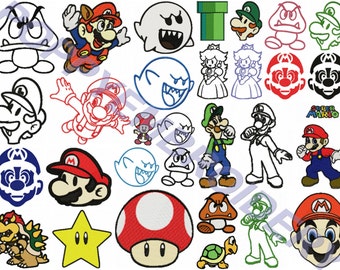 Popular items for mario embroidery on Etsy