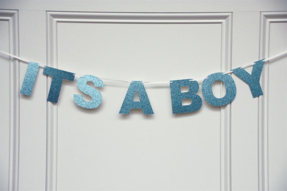 ITS A BOY Banner, It's A Boy Garland, Baby Shower Banner, It's A Boy ...